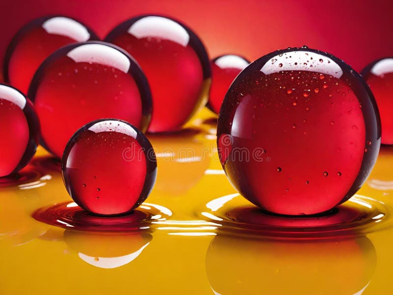 Jelly balls with red light stock illustration. Illustration of nature ...
