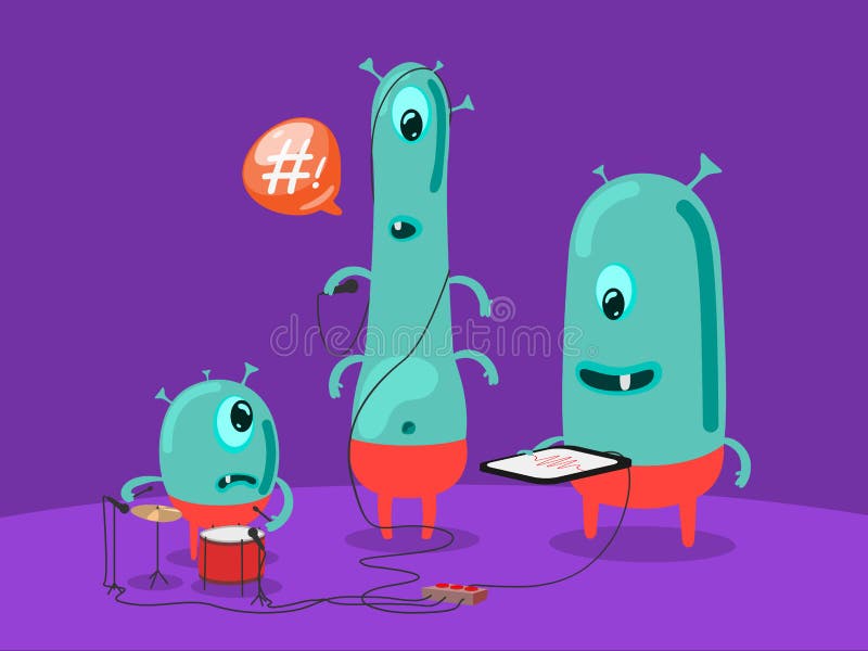 Jelly Band stock vector. Illustration of cheerful, karaoke - 46178348