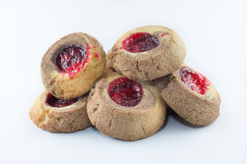 Jelly Biscuits on White Background Stock Photo - Image of confectionery ...