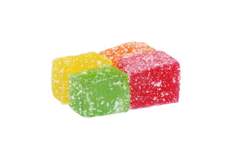 Jelly candy cubes stock photo. Image of four, sugar, orage - 6963256