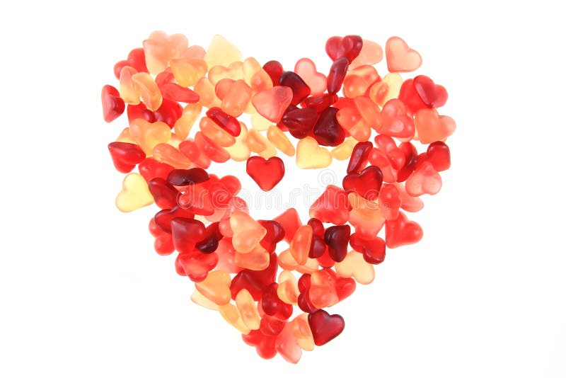 Jelly Candy Hearts As Big Heart Stock Photos - Free & Royalty-Free ...