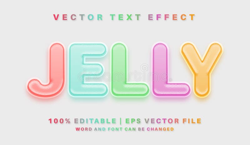 Jelly colorful text effect stock vector. Illustration of editable ...