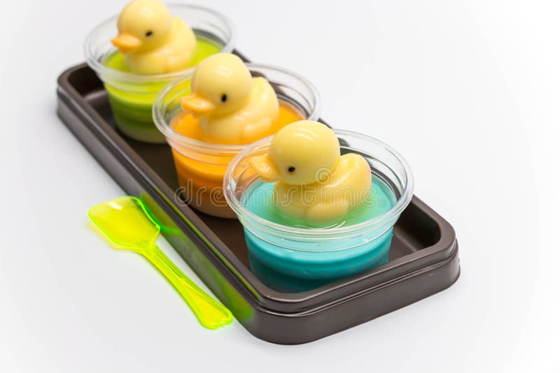 Jelly ducks stock photo. Image of yellow, milk, dessert - 61730484