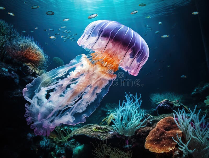 Jelly fish stock illustration. Illustration of majestic - 293691972