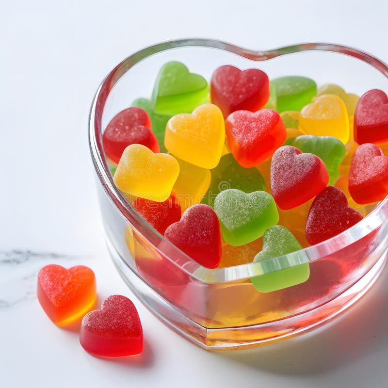 Jelly Gummy Bear Set, Vector Colored Cartoon Kids Candy, Cute Cherry ...