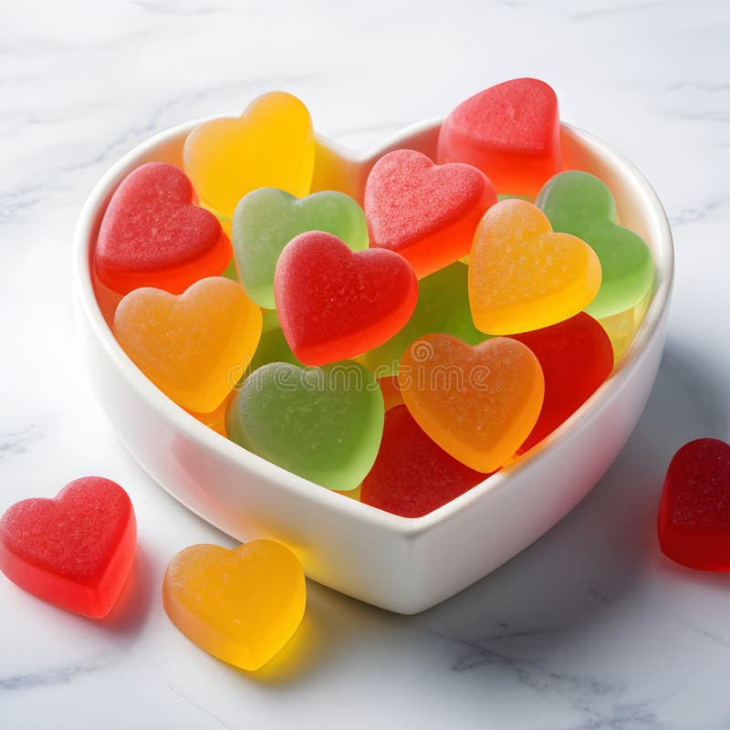 Jelly Gummy Bear Set, Vector Colored Cartoon Kids Candy, Cute Cherry ...