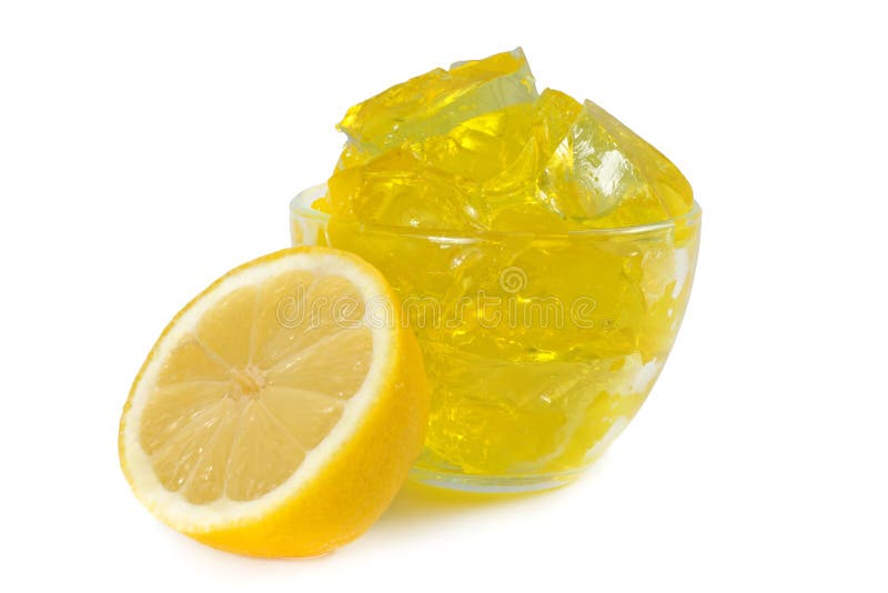 One Jelly Lemon Slices and a Slice of Lemon Stock Image - Image of ...