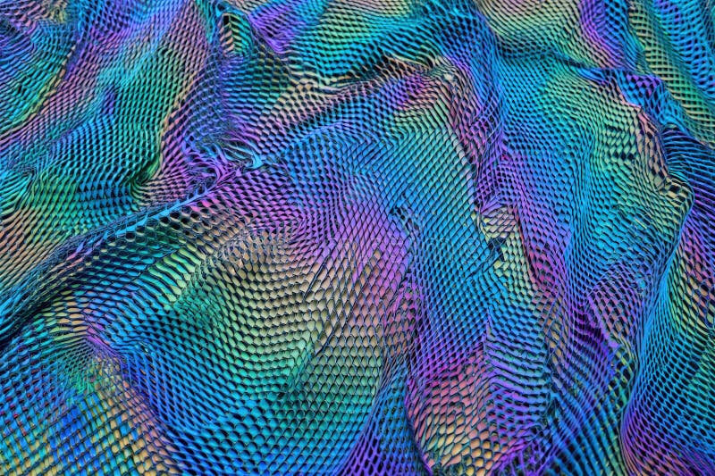Jelly Moiré Mesh Texture with Iridescent Rubber Overlay Stock ...