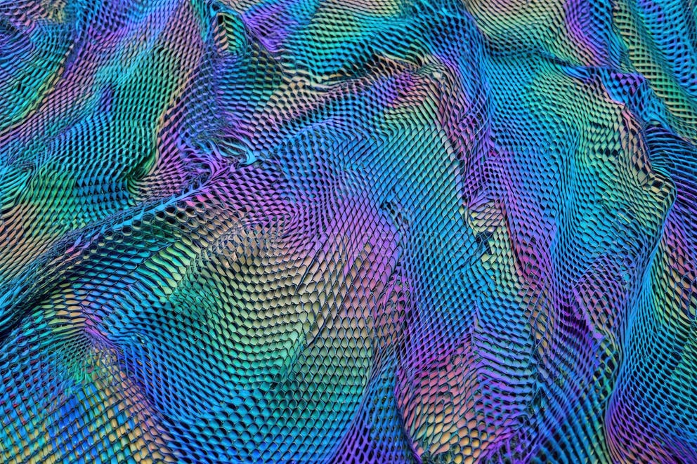 Jelly Moiré Mesh Texture with Iridescent Rubber Overlay Stock ...