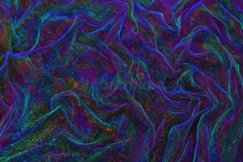 Jelly Moiré Mesh Texture with Iridescent Rubber Overlay Stock ...