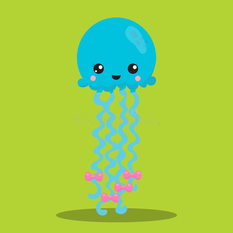 Jelly Octopus Jelly Blue 06 Stock Vector - Illustration of vector ...