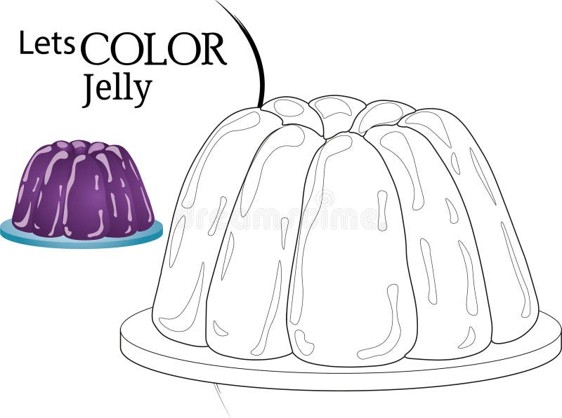 Jelly Colouring Sheets for Kids Stock Vector - Illustration of vector ...