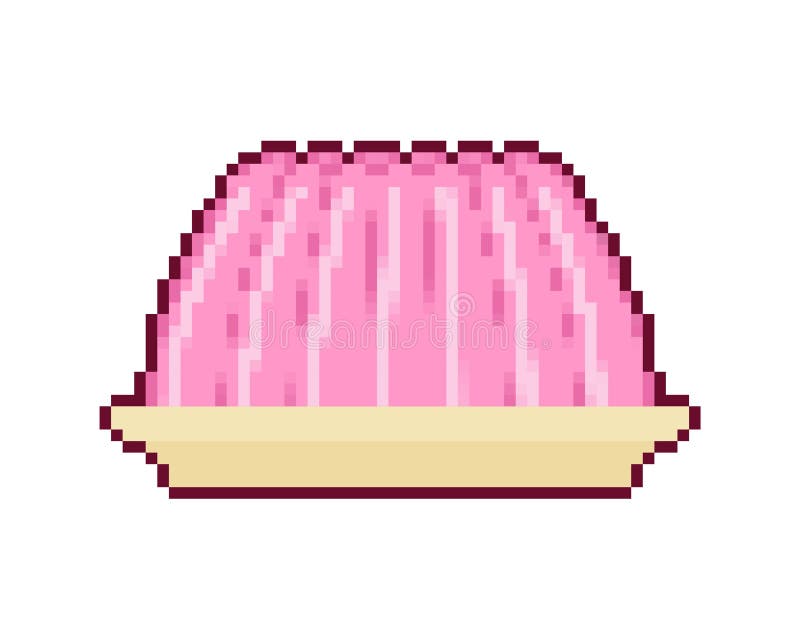 Jelly Pixel Art. Pixelated Jell. Sweetness 8 Bit Stock Vector ...