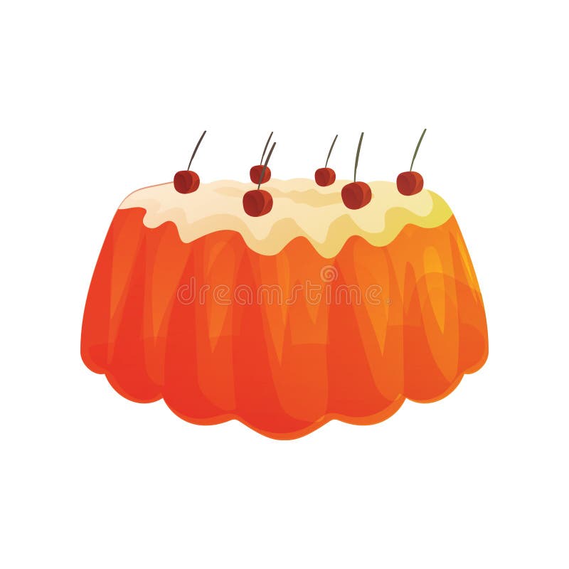 Jelly Pudding. Vector Illustration Decorative Design Stock Vector ...