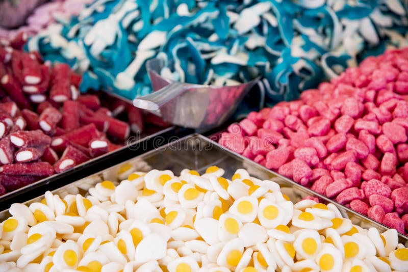 Jelly Sugar Candies - Multicoloured Sweets Stock Image - Image of fruit ...