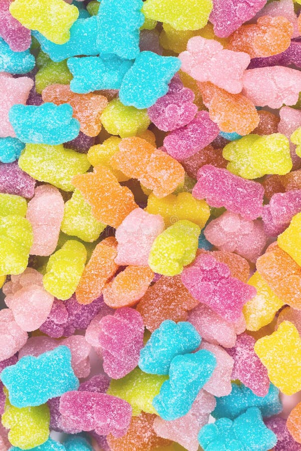 Jelly Sweats Bears Background. Top View Stock Image - Image of ...