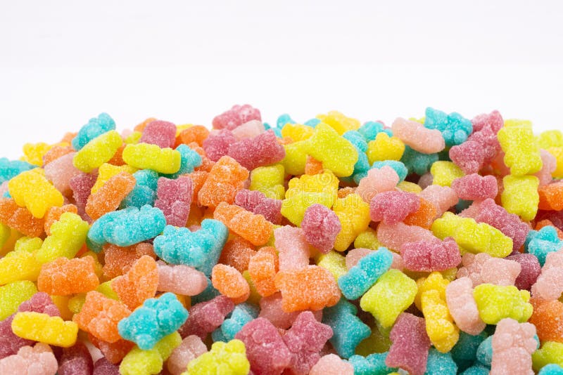 Jelly Sweats Bears Isolated on White Background. Frame Stock Image ...