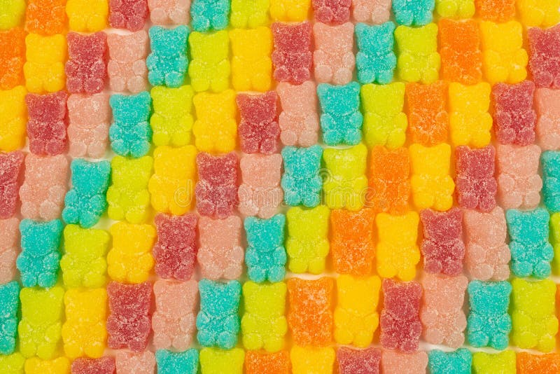 Jelly Sweats Bears Rainbow Pattern. Top View Stock Photo - Image of ...