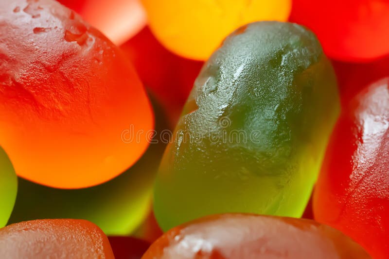 Jelly Sweets Close-up. Assortment of Multi-colored Jelly Sweets Stock ...