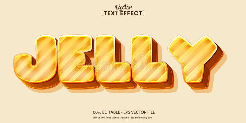Jelly Text Effect, Editable Cartoon Text Style Stock Vector ...