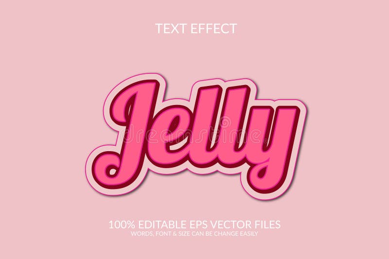Jelly Vector Changeable 3d Text Effect Design. Stock Illustration ...