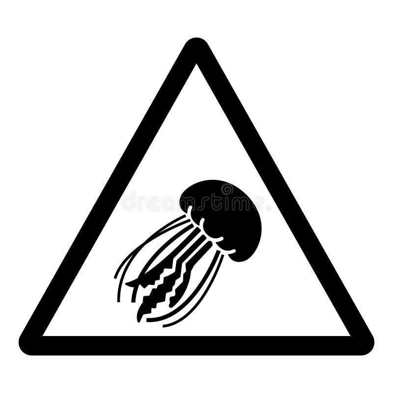 Jellyfish Area Symbol Sign, Vector Illustration, Isolate on White ...