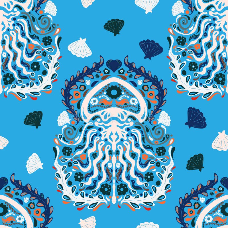 Stylized ethnic pattern stock illustration. Illustration of fabric ...