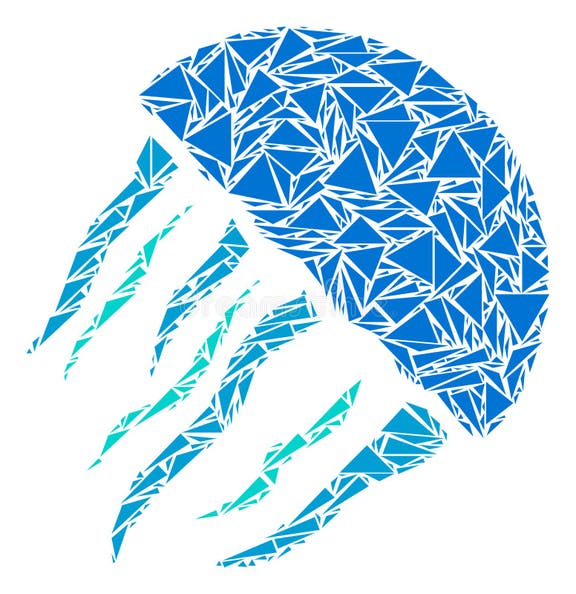 Jellyfish Mosaic of Triangles Stock Vector - Illustration of figure ...