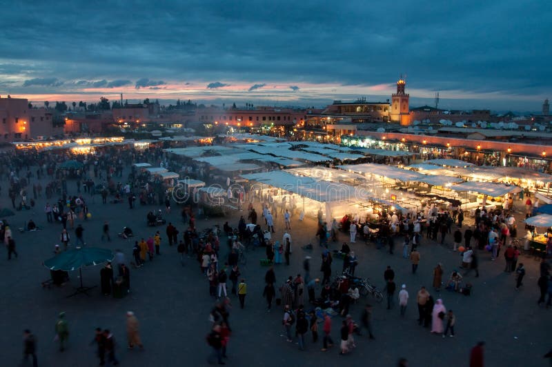 Jemaa el Fna editorial photo. Image of marrakech, smoke - 13439231