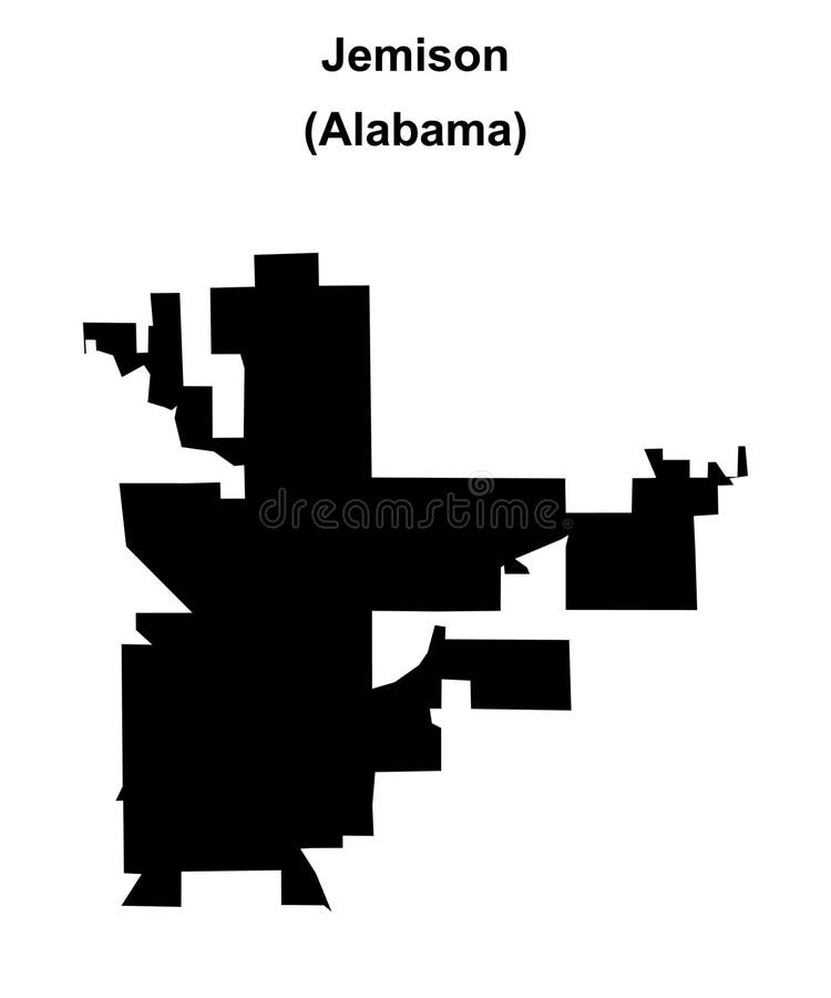 Jemison outline map stock vector. Illustration of boundary - 385902166