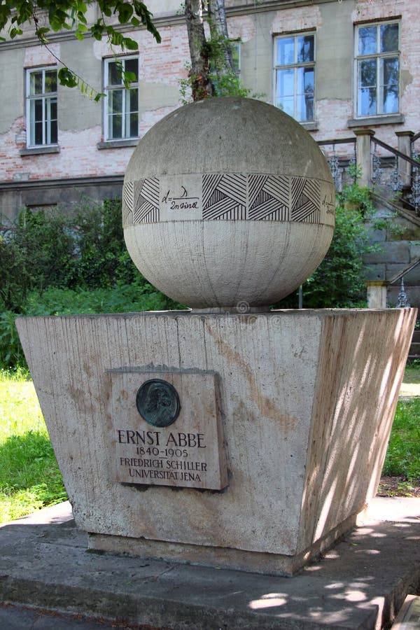 Jena, Germany - May 26, 2023: Monument To Physicist and Optical ... Jena, Germany - May 26, 2023: Monument To Physicist and Optical ...