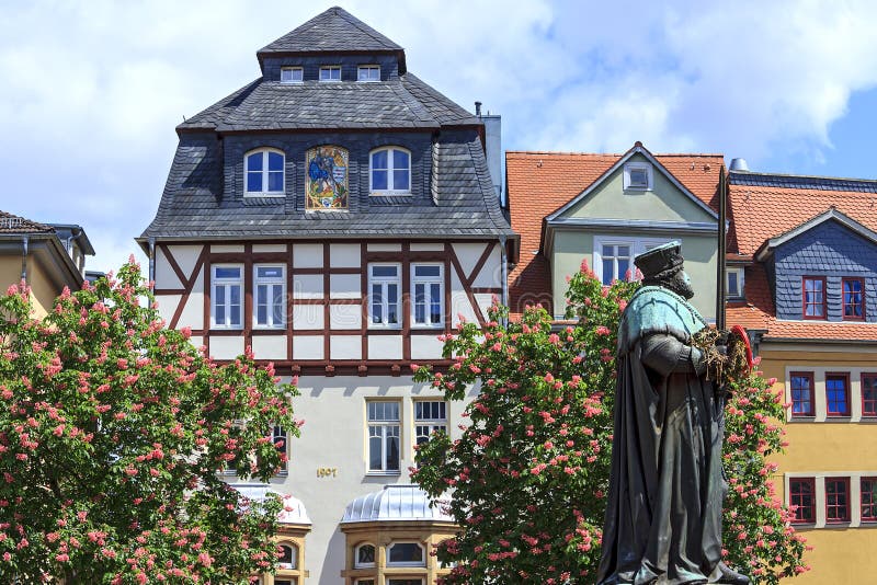 Jena Marketplace stock image. Image of historic, blooming - 26295121