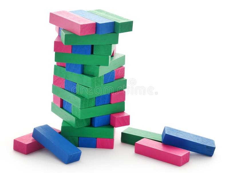 Jenga building stock image. Image of play, skill, pile - 131930025