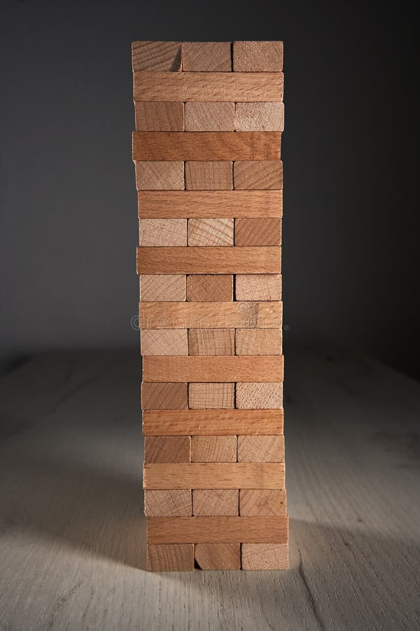 Jenga game on a table stock photo. Image of square, architecture ...