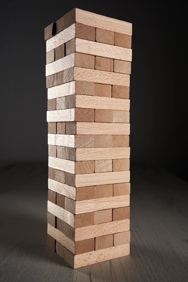 Jenga game on a table stock image. Image of competition - 265613011