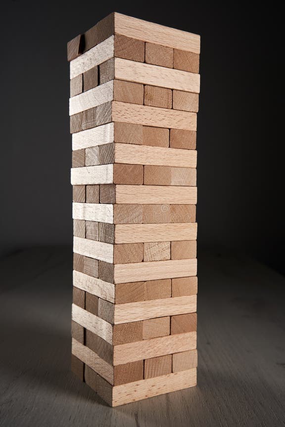 Jenga game on a table stock image. Image of competition - 265613011