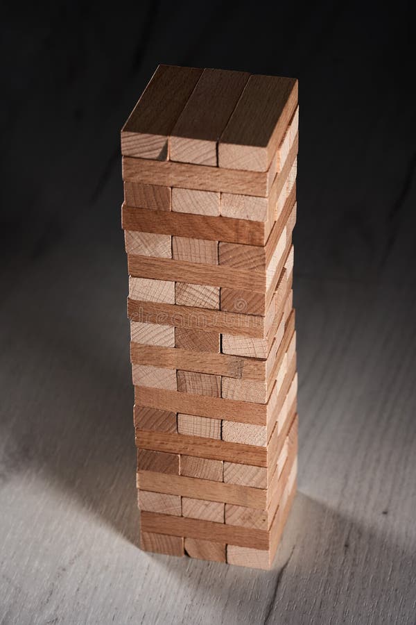 Jenga game on a table stock image. Image of block, concept - 265613039