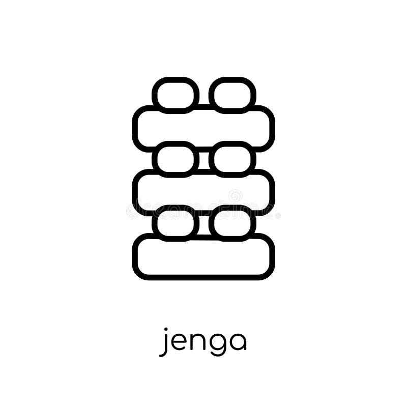 Jenga Linear Icon. Modern Outline Jenga Logo Concept on White Ba Stock ...