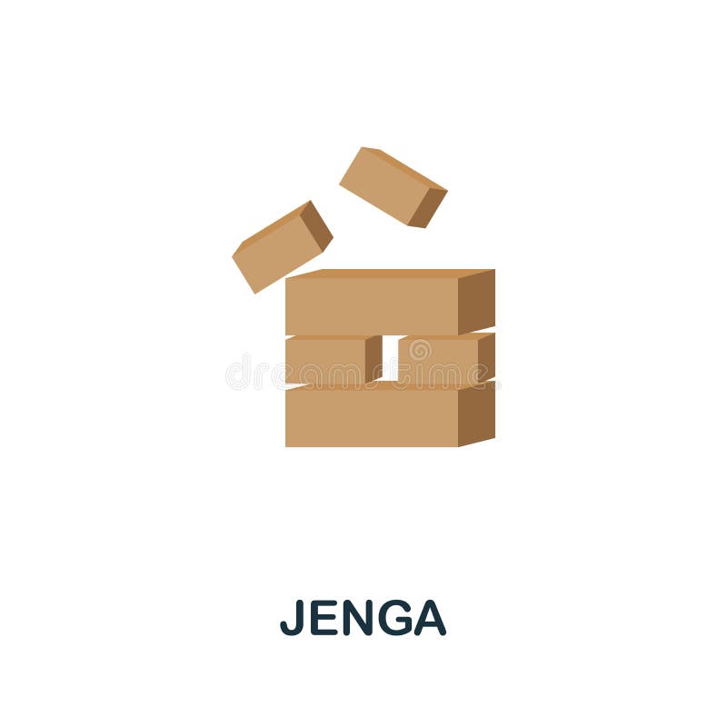 Jenga Icon. Flat Sign Element from Table Games Collection. Creative Jenga Icon for Web Design ...