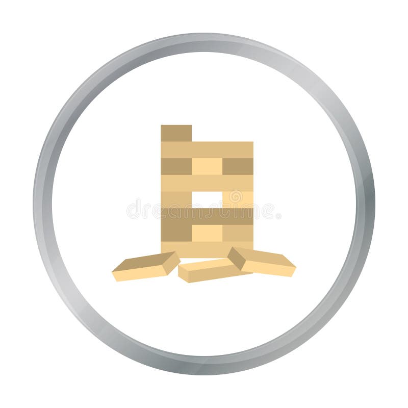 Jenga Icon in Outline Style Isolated on White Background. Board Games ...