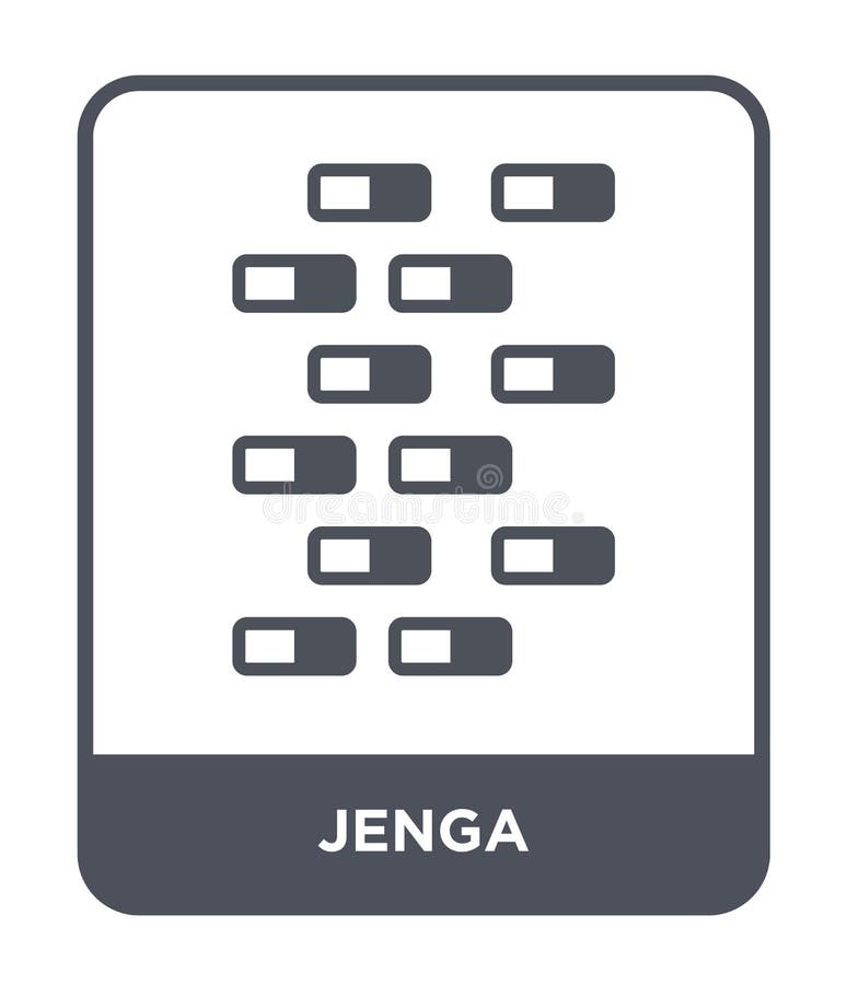 Jenga Icon. Trendy Jenga Logo Concept on White Background from E Stock Vector - Illustration of ...