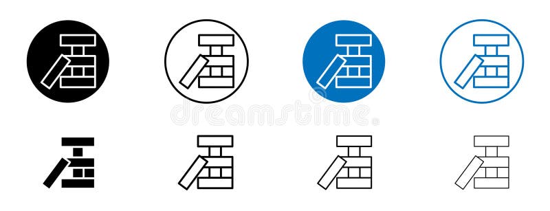 Jenga icon vector stock vector. Illustration of circle - 348077883