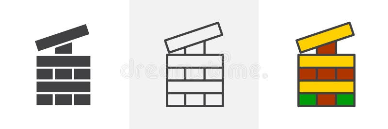 Jenga icon vector stock vector. Illustration of vector - 348468841