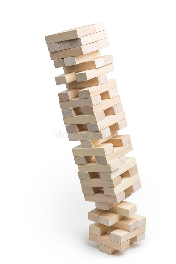 Jenga tower crash stock image. Image of building, falling - 65954091