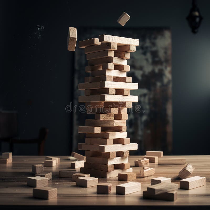 Jenga Falling Down