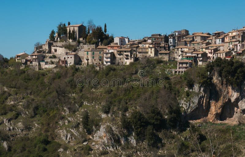 Jenne Village in the Lazio Region Stock Photo - Image of mountain ...