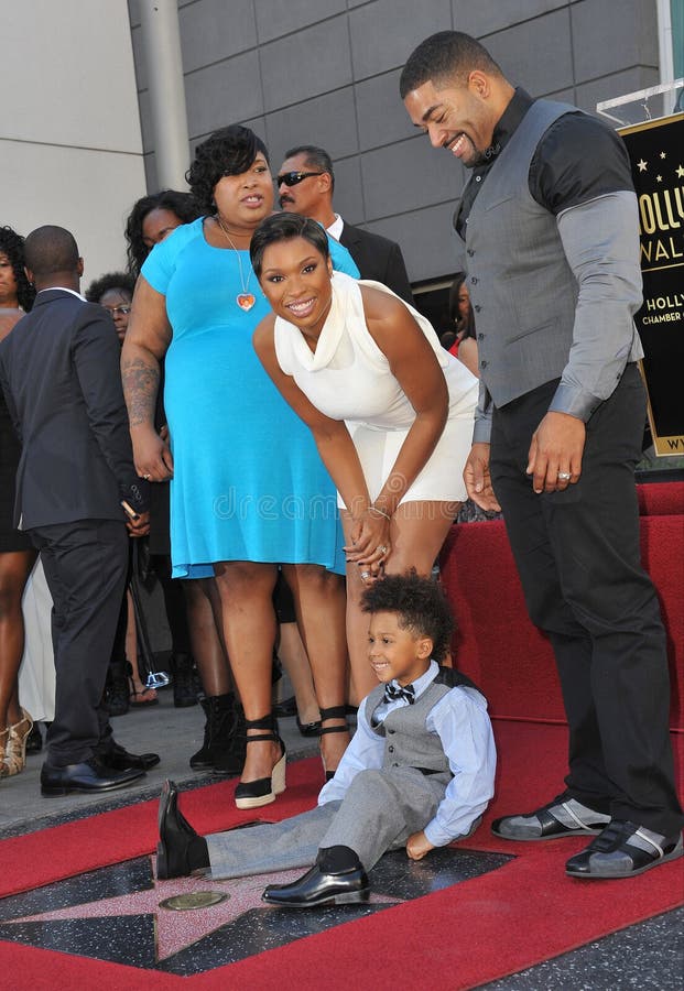 Jennifer Hudson & David Otunga & David Daniel Otunga Jr Imagem de Stock ...