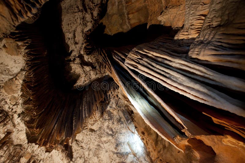 Panoramic of Limestone Stalagmites and Stalactite, Jenolan Caves Stock ...