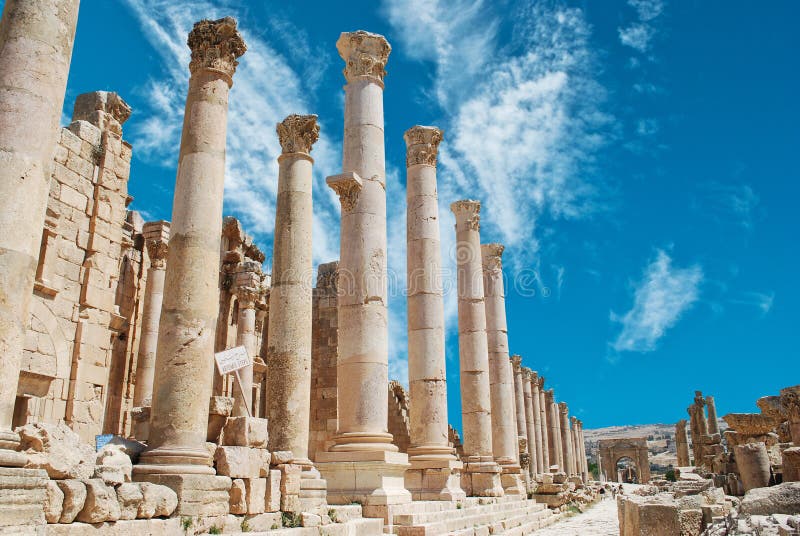 Jerash stock image. Image of built, capitals, corinthian - 21174853