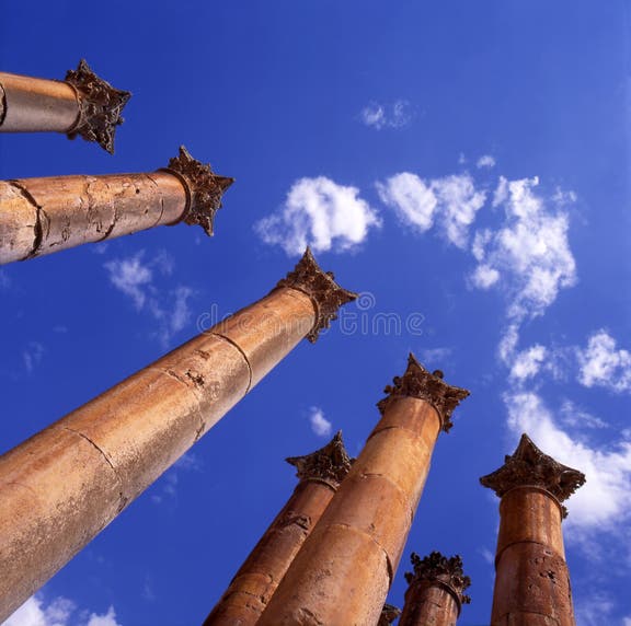 Jerash, Jordan stock image. Image of pillar, jerash, period - 5584641